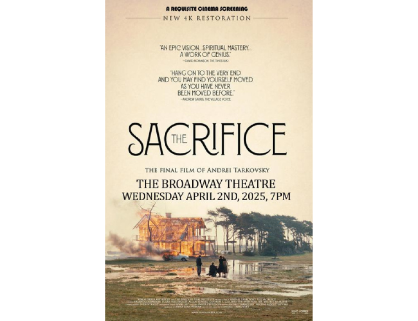 The Sacrifice (A Requisite Cinema Screening) | Discover Saskatoon